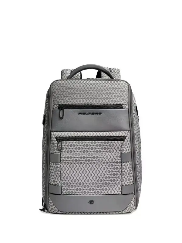 PIQUADRO Geometric Pattern Modular Backpack - Grey
