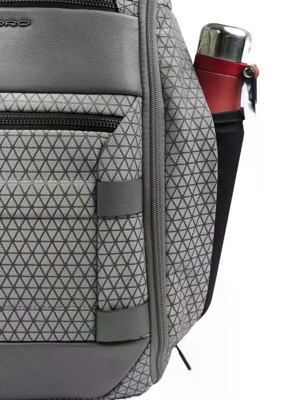 PIQUADRO Geometric Pattern Modular Backpack