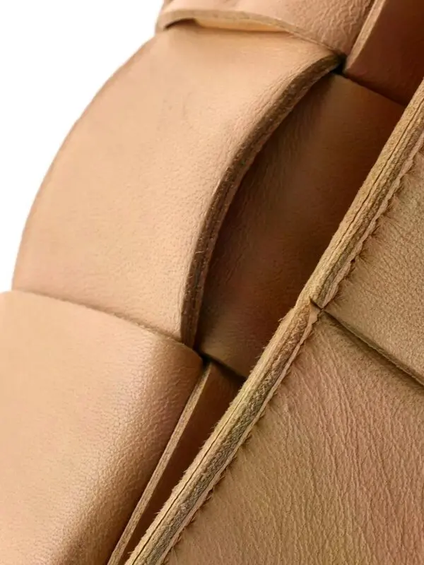 Bottega Veneta Cassette Maxi Intrecciato Leather Small Crossbody Bag - Neutrals