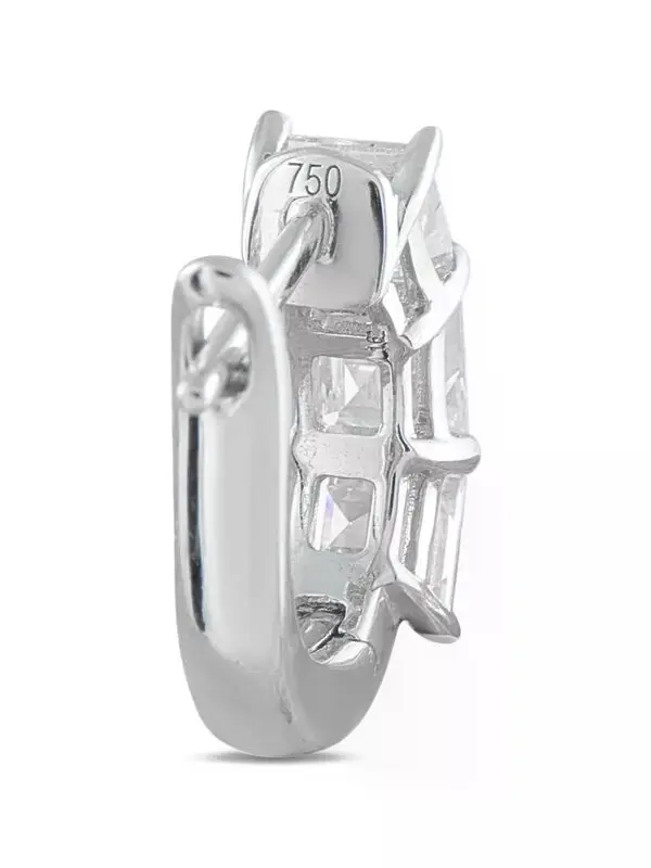 LB EXCLUSIVE 18k White Gold Diamond Hoop Earrings
