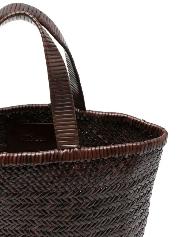 Manebí Medium Woven Leather Tote Bag