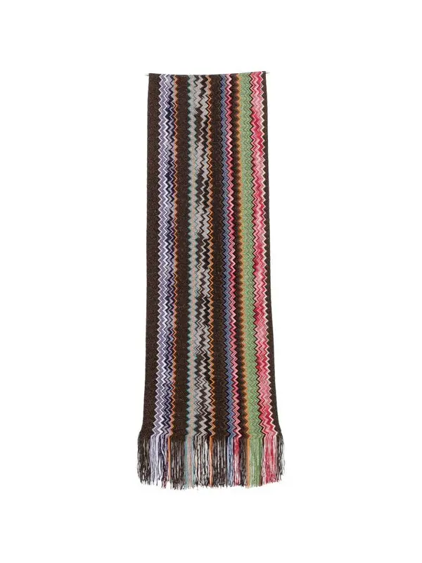 Missoni Zig Zag Print Scarf - Brown