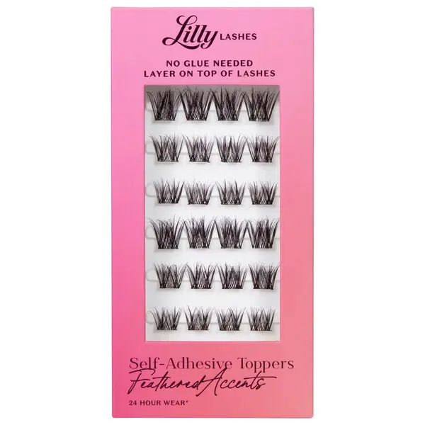 LILLY LASHES Self-adhesive Lash Toppers - Feathered Accents