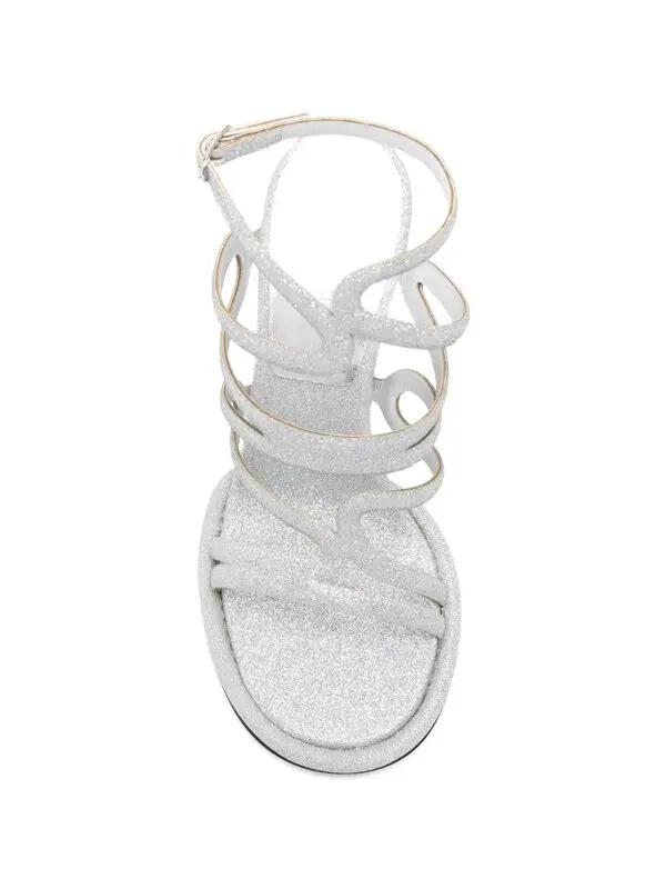 SERGIO ROSSI Glittered Heel Sandals