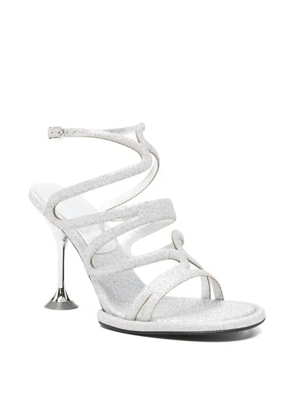 SERGIO ROSSI Glittered Heel Sandals
