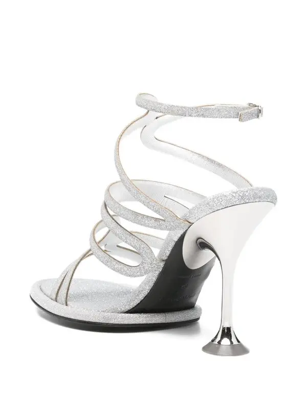 SERGIO ROSSI Glittered Heel Sandals