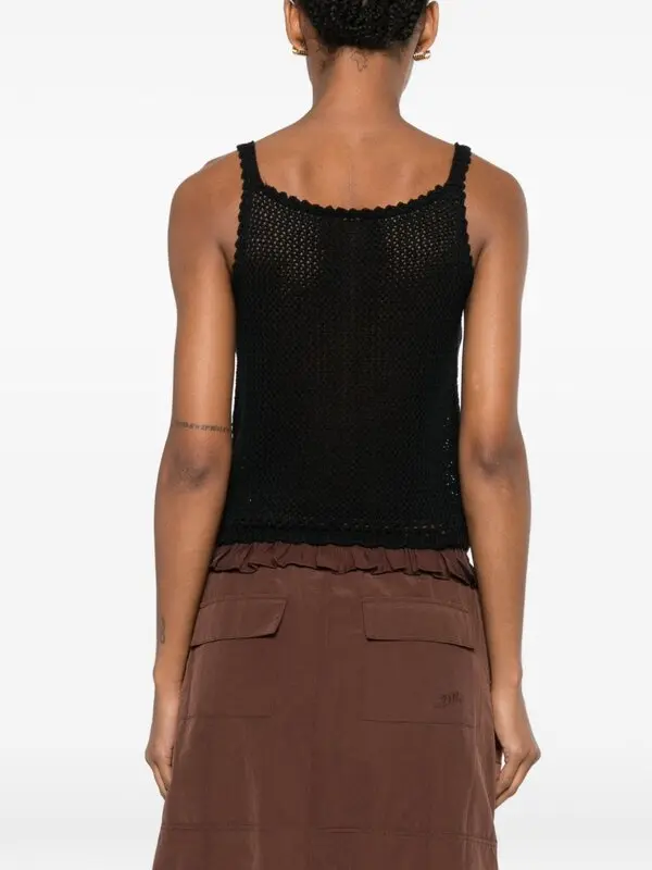 DUNST Crochet Knit Sleeveless Top
