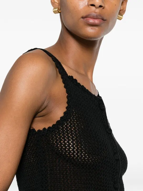 DUNST Crochet Knit Sleeveless Top