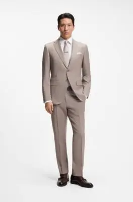 BOSS Easy-iron Regular-fit Shirt In Stretch-cotton Dobby