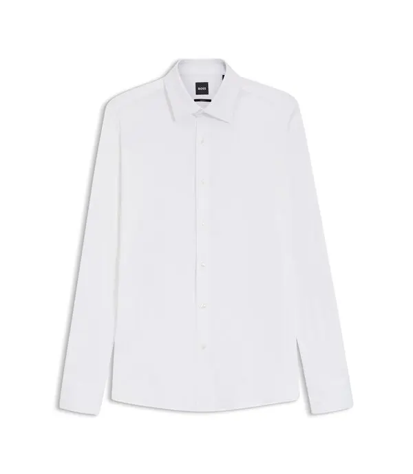BOSS Slim-fit Shirt In Piqué Jersey