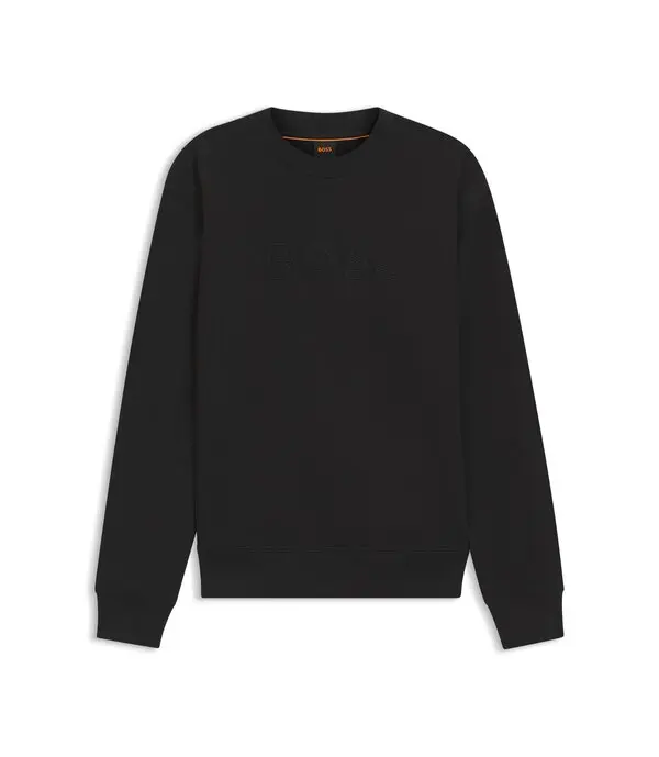 BOSS Relaxed-fit Cotton Terry Sweatshirt With Embroidered Logo