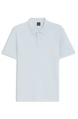 BOSS Cotton-blend Polo Shirt With Bubble-structured Jacquard