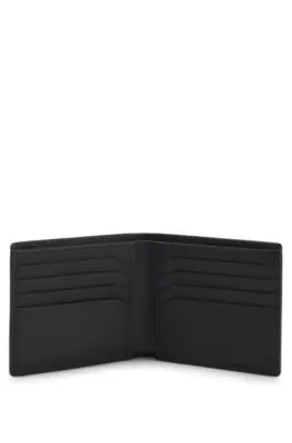 Hugo Grained-leather Wallet With Logo Trim