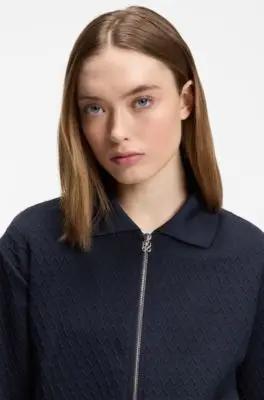 Hugo Zip-up Sweatshirt With Logo Puller