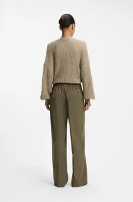 BOSS Pleat Front Straight-fit Trousers