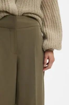 BOSS Pleat Front Straight-fit Trousers