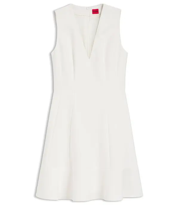 Hugo V-neck Seamed Dress