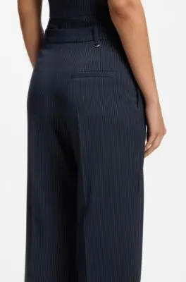 Hugo Pinstripe Wide-leg Pants