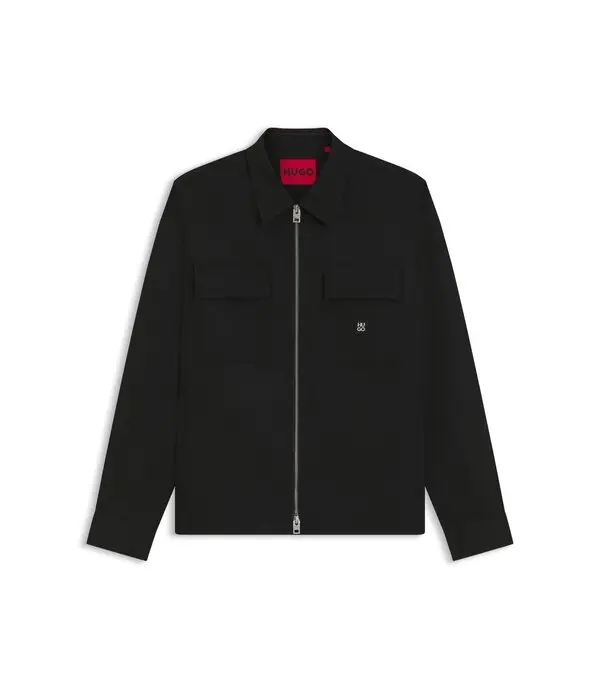 Hugo Oversized-fit Shirt With Zipper Closure