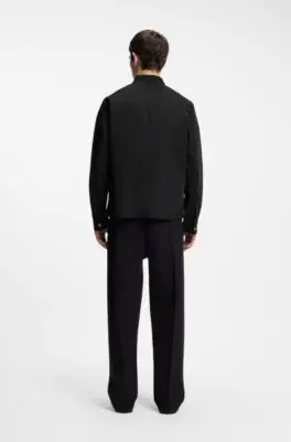 Hugo Oversized-fit Shirt With Zipper Closure