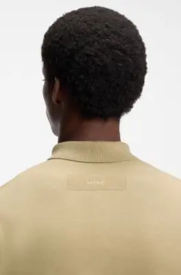 Hugo Regular-fit Knit Jacket With Ribbed Trims - Beige