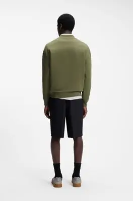 Hugo Relaxed-fit Cotton Sweatshirt With Logo Detail - Light Green
