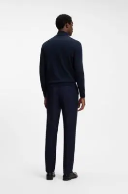 BOSS Merino Wool Quarter Zip Sweater
