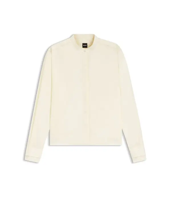 BOSS Regular-fit Cotton Poplin Blouse With Concealed Placket