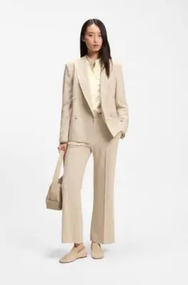 BOSS Regular-fit Cotton Poplin Blouse With Concealed Placket