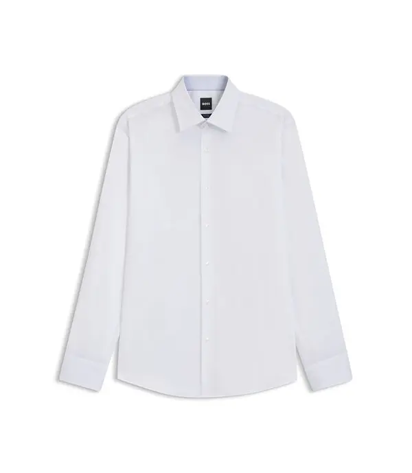 BOSS Regular-fit Shirt In Easy-iron Stretch Cotton - White
