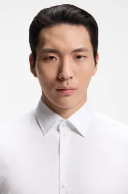 BOSS Regular-fit Shirt In Easy-iron Stretch Cotton - White