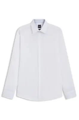 BOSS Regular-fit Shirt In Easy-iron Stretch Cotton - White