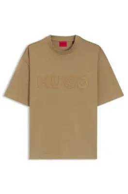 Hugo Cotton-jersey T-shirt With Reflective Logo