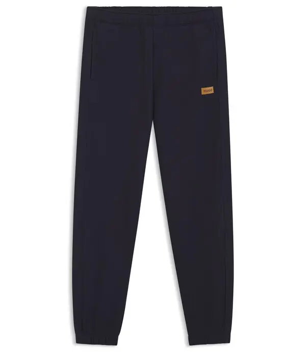 Hugo Cotton-terry Sweatpants With Logo Badge