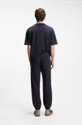 Hugo Cotton-terry Sweatpants With Logo Badge