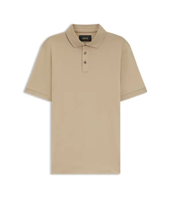 BOSS Mercerized-cotton Polo Shirt - Light Beige