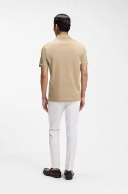 BOSS Mercerized-cotton Polo Shirt - Light Beige