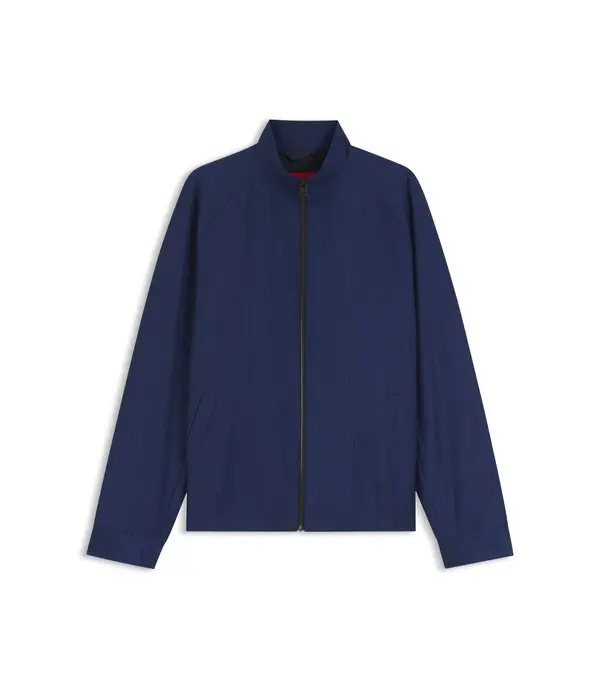Hugo Slim-fit Chalk-striped Virgin Wool Zip-up Jacket