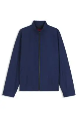 Hugo Slim-fit Chalk-striped Virgin Wool Zip-up Jacket