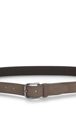 BOSS Suede Dress Belt - Khaki
