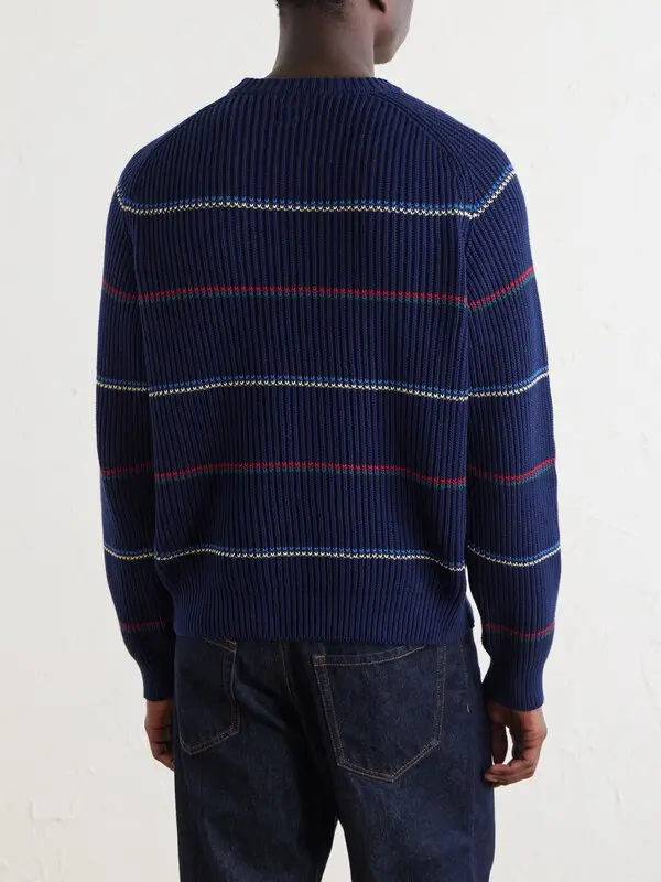 NOAH Ribbed Cotton Striped Sweater
