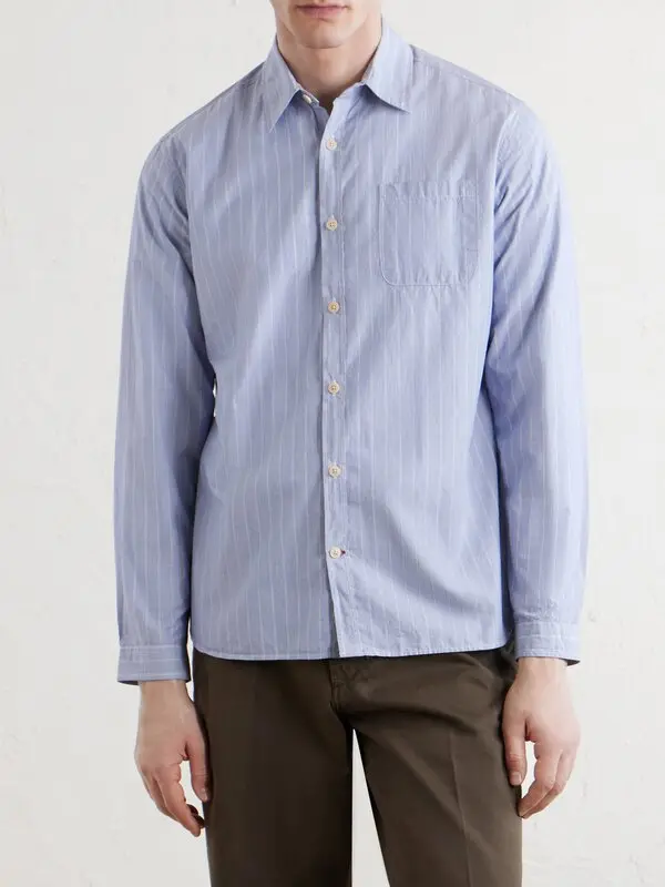 Oliver Peoples New York Special Striped Cotton-poplin Shirt