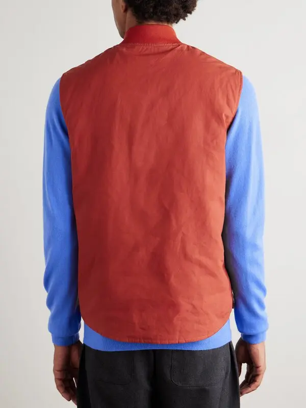 Sid Mashburn Cashpad Waxed Cotton-poplin Gilet