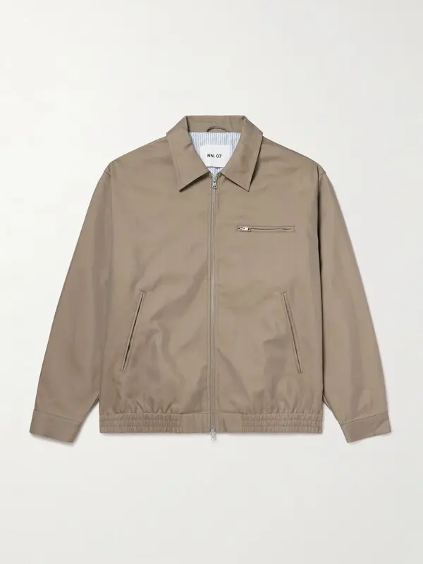 Nn07 Gideon 80038 Organic Cotton-twill Zip-up Jacket