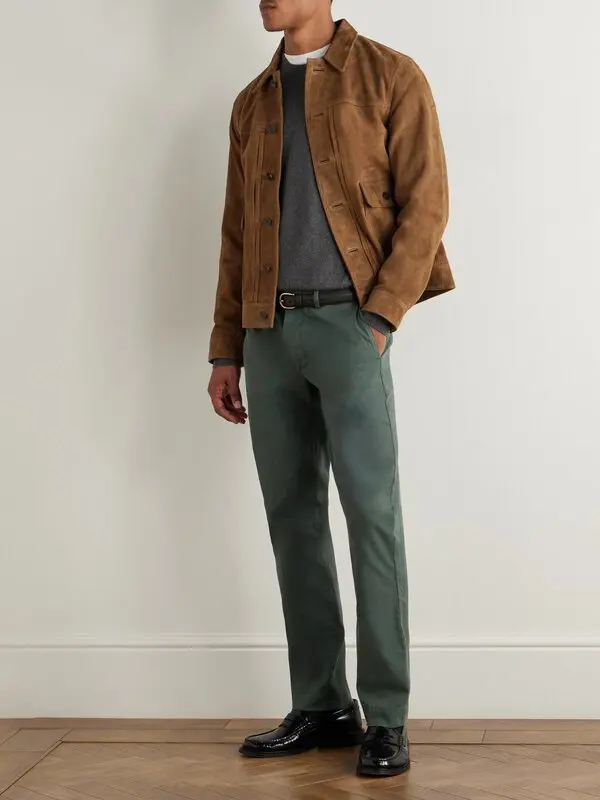 Sid Mashburn Field Straight-leg Garment-dyed Cotton-twill Trousers