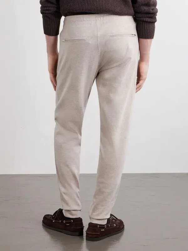 Orlebar Brown Struma Tapered Cotton-blend Jersey Sweatpants - Neutrals
