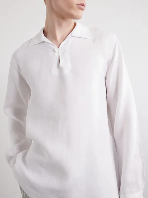 Orlebar Brown Vincent Linen Polo Shirt