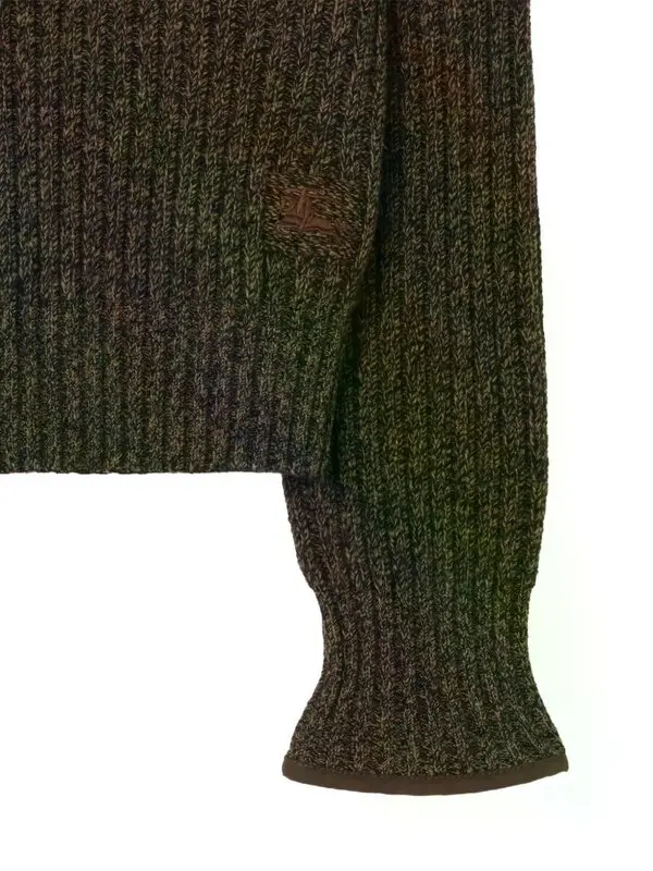 Burberry Ribbed Knit Shoulder Patch Sweater
