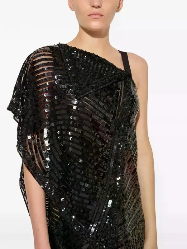 Emilio Pucci Asymmetrical Embroidered Foulard Dress