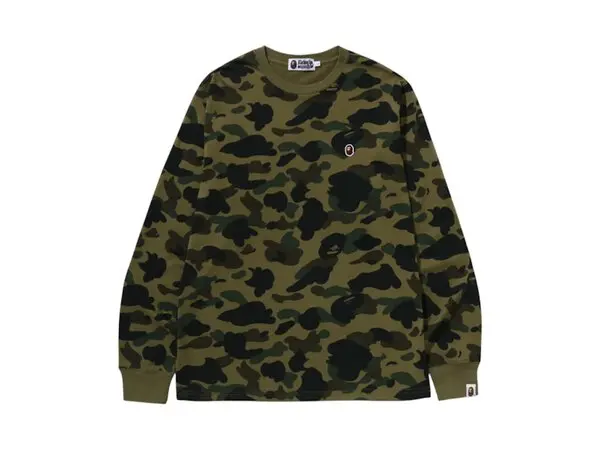 A BATHING APE 1st Camo One Point Long Sleeve Tee Shirt